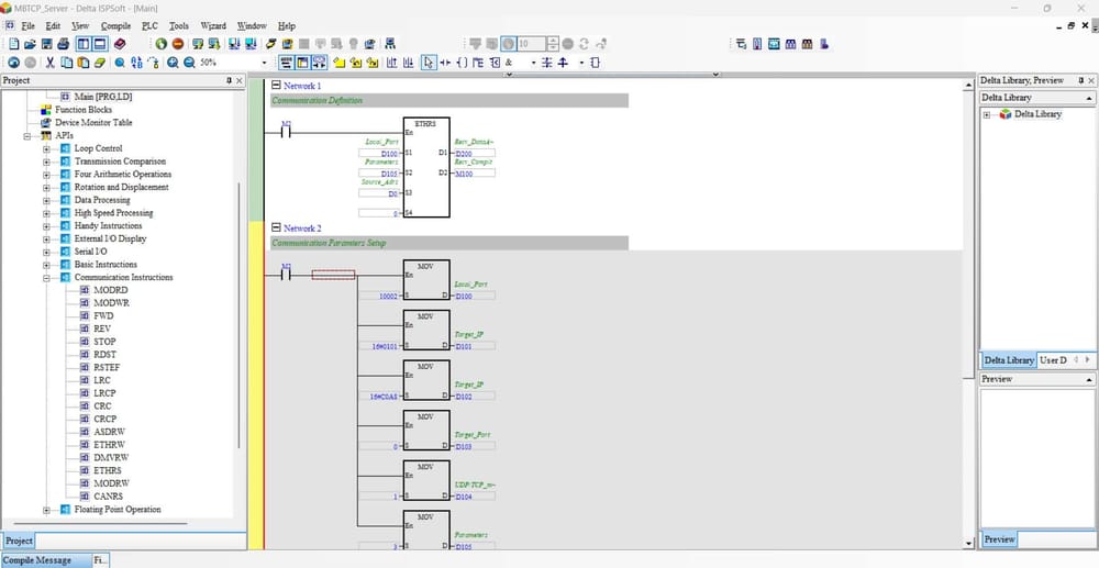Delta PLC como servidor Modbus TCP: un tutorial rápido