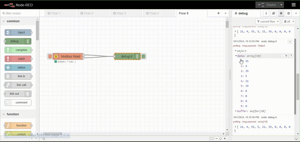 Send PLC Data to the Cloud with Node-RED & Modbus TCP