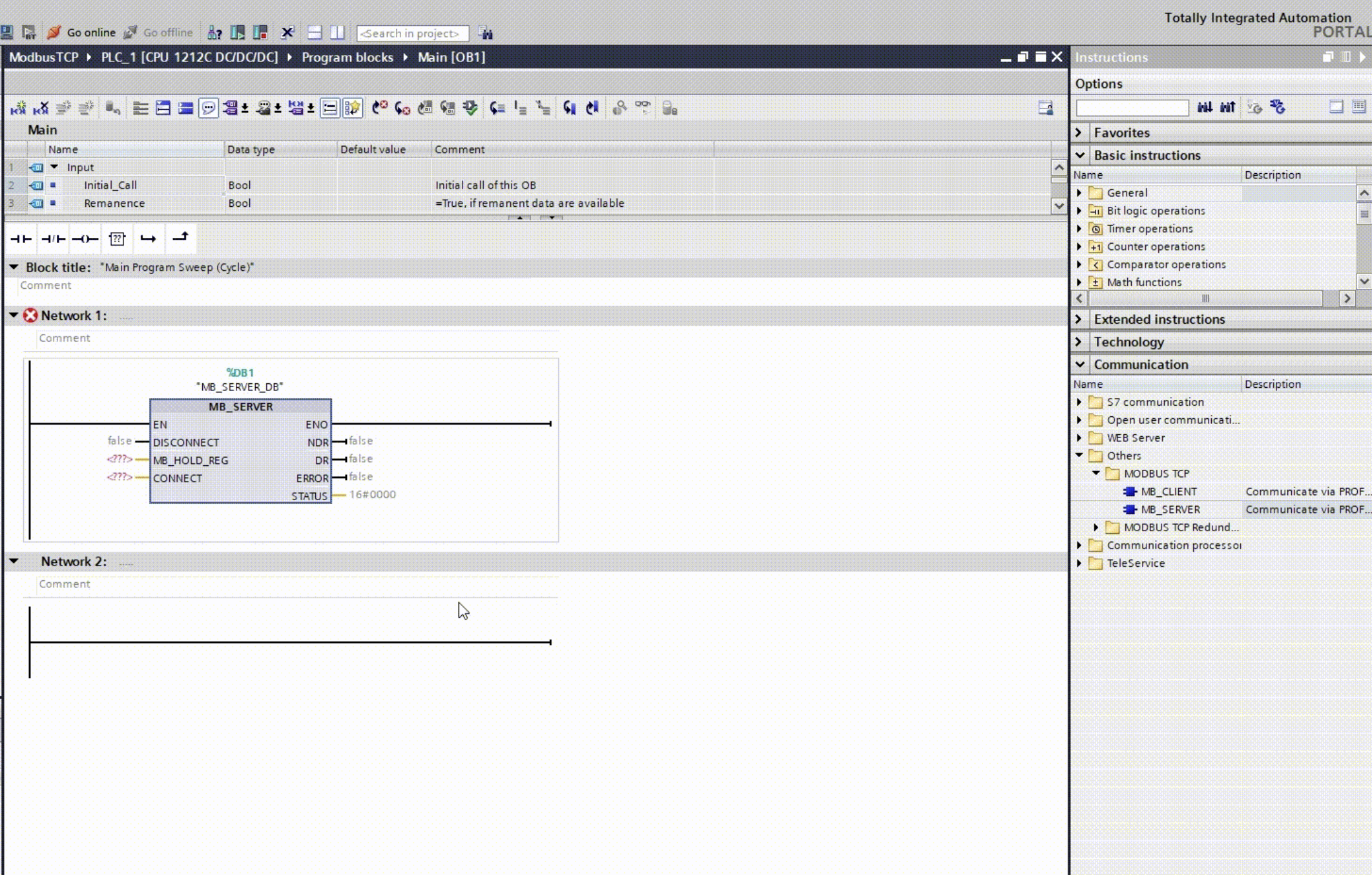 Siemens SIMATIC S7 PLC as Modbus TCP Server: A Quick Tutorial