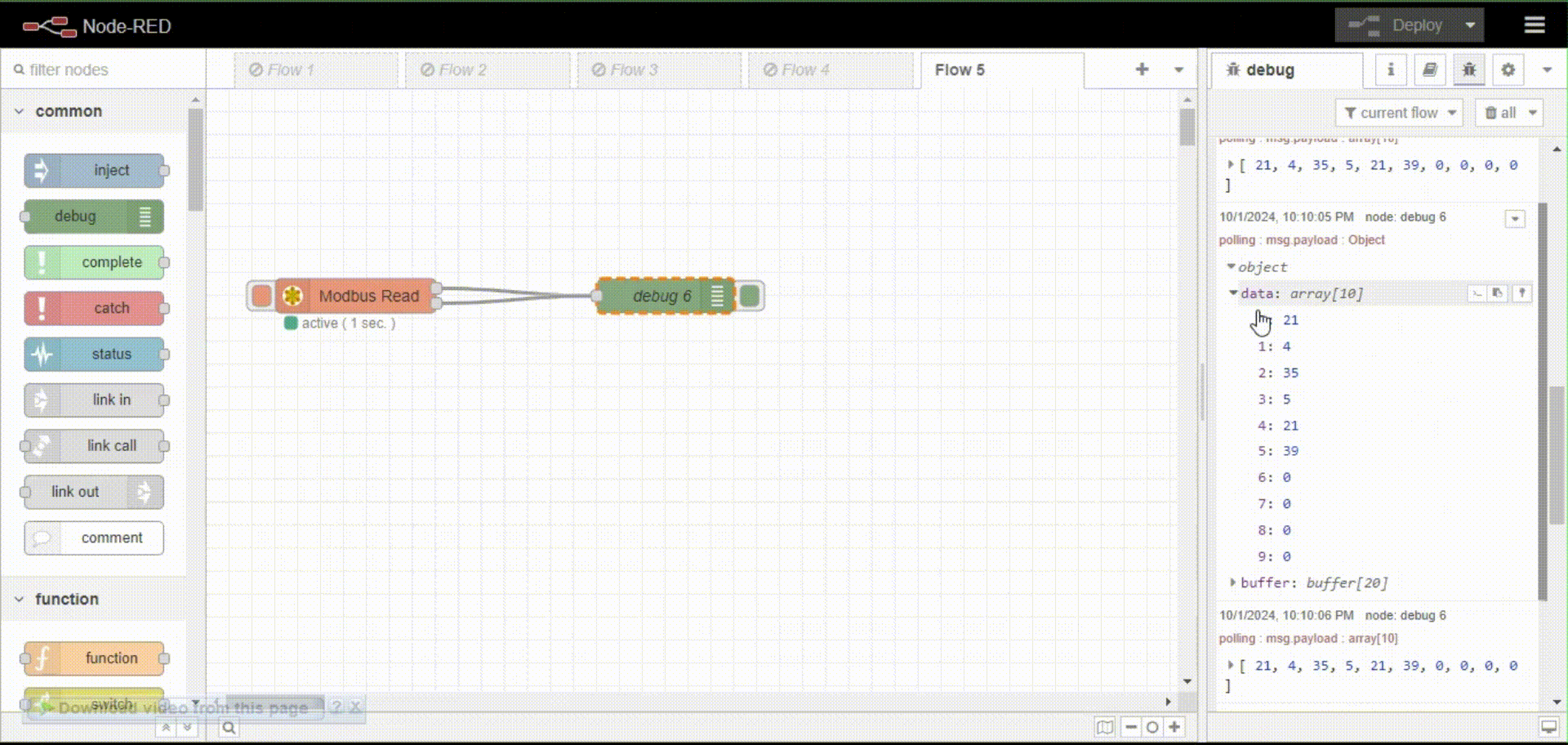 Send PLC Data to the Cloud with Node-RED & Modbus TCP