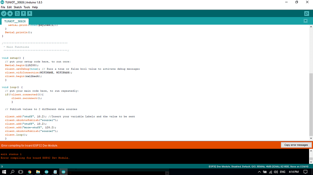 [SOLVED] Esp32 over mqtt - IoT Devices - Ubidots Community
