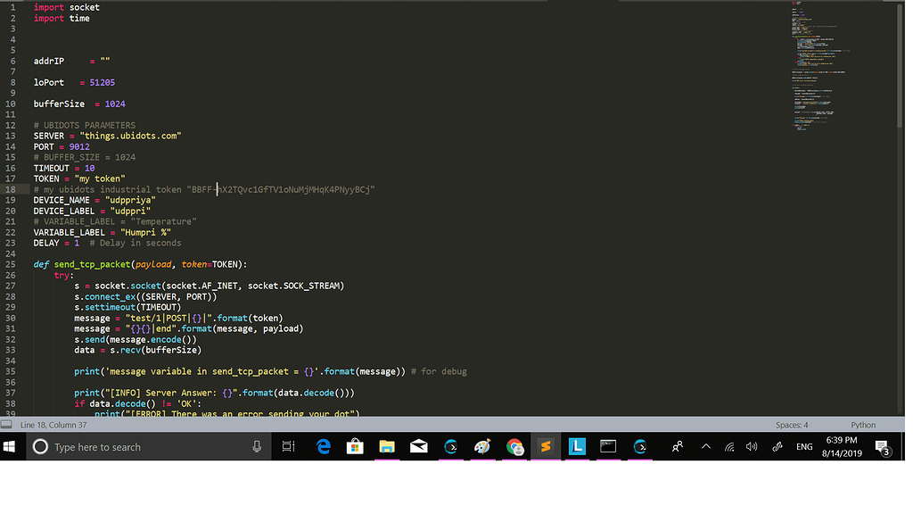 [SOLVED] Send data to ubidots - Ubidots API - Ubidots Community