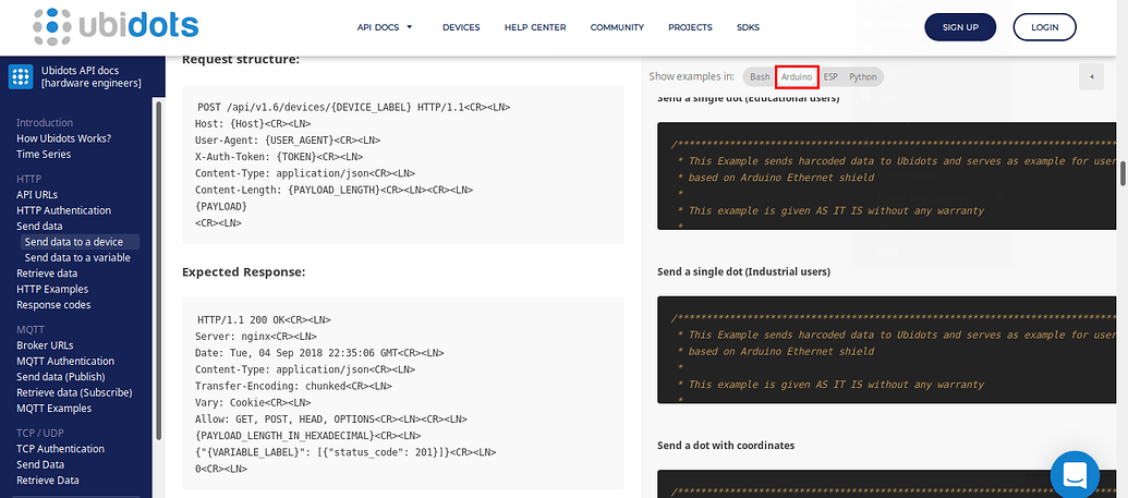 [SOLVED] Migration from Python to Arduino - IoT Devices - Ubidots Community